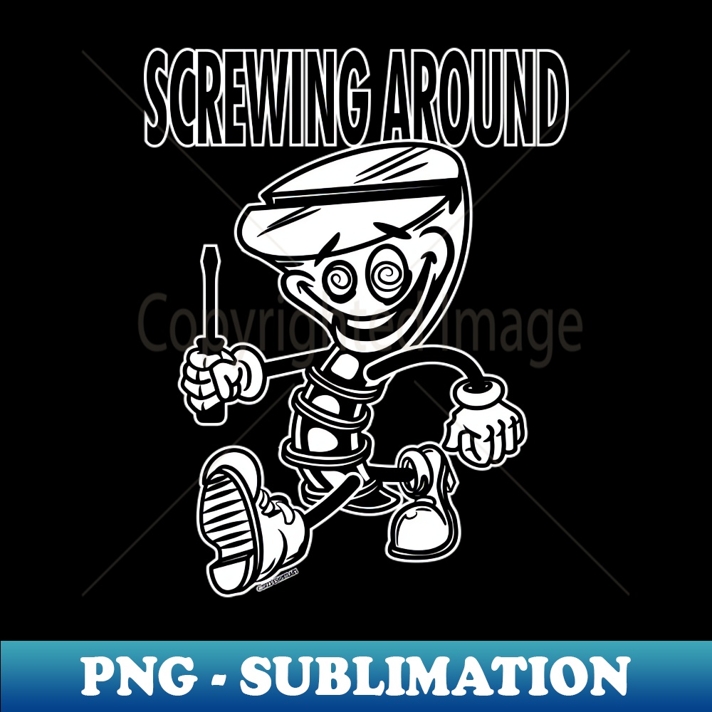 Screw Mascot Struting Screw Around - Premium Sublimation Dig | Inspire ...