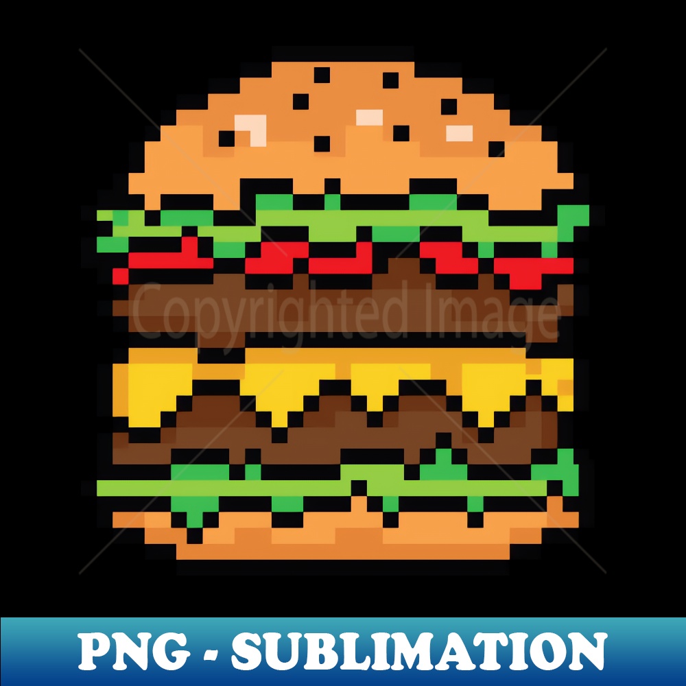 BURGER pixelart - Premium PNG Sublimation File - Instantly T | Inspire ...