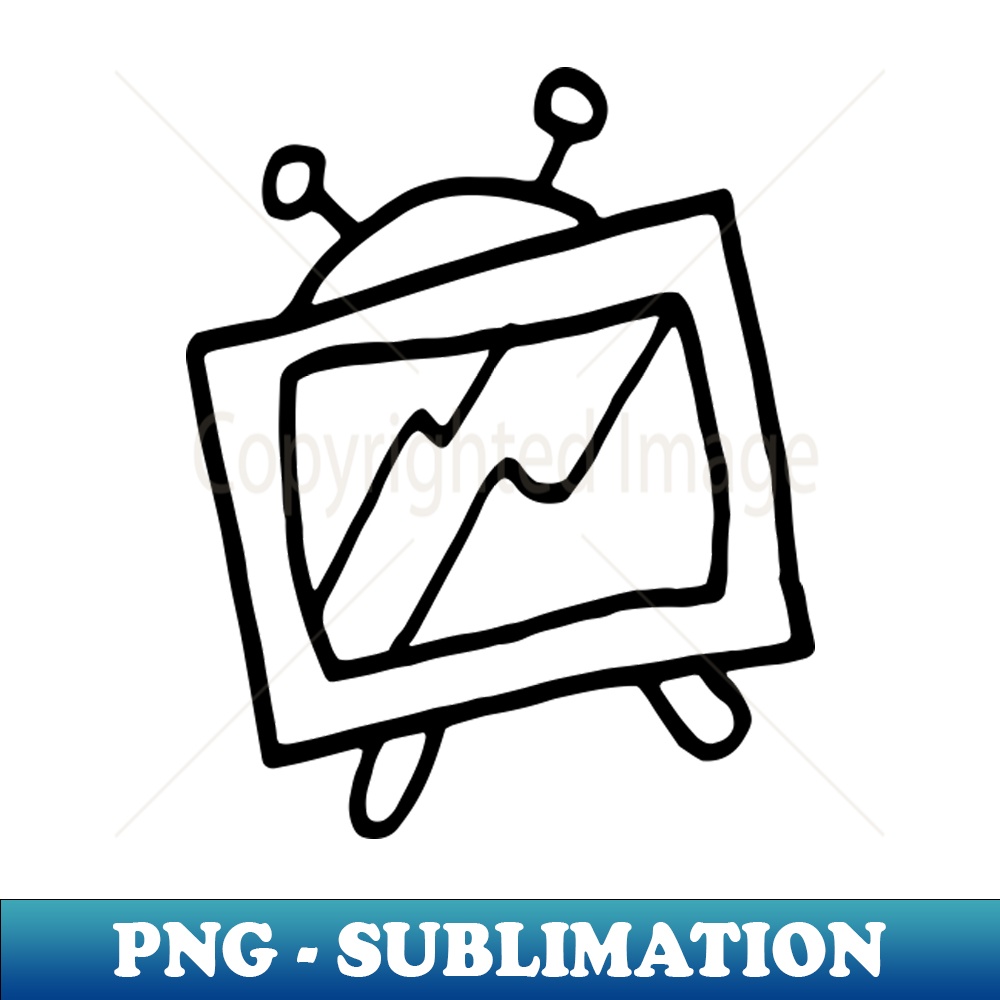 White Noise TV Line Drawing - Instant PNG Sublimation Downlo | Inspire ...