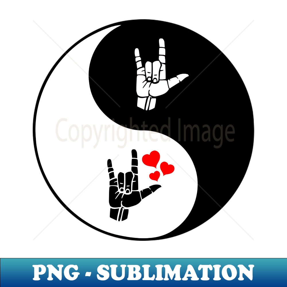 American Sign Language ASL design ily yin yang - Instant Su | Inspire ...
