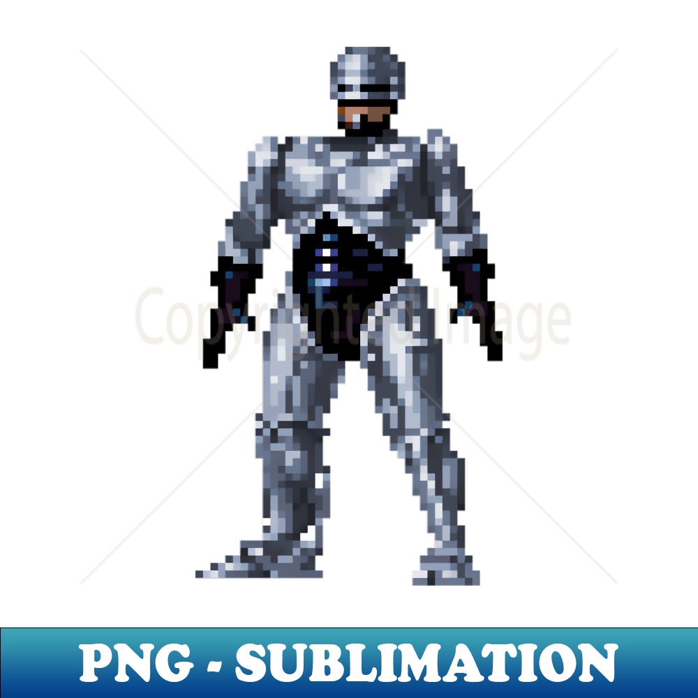 Robocop Pixel Art - Decorative Sublimation PNG File - Spice | Inspire ...
