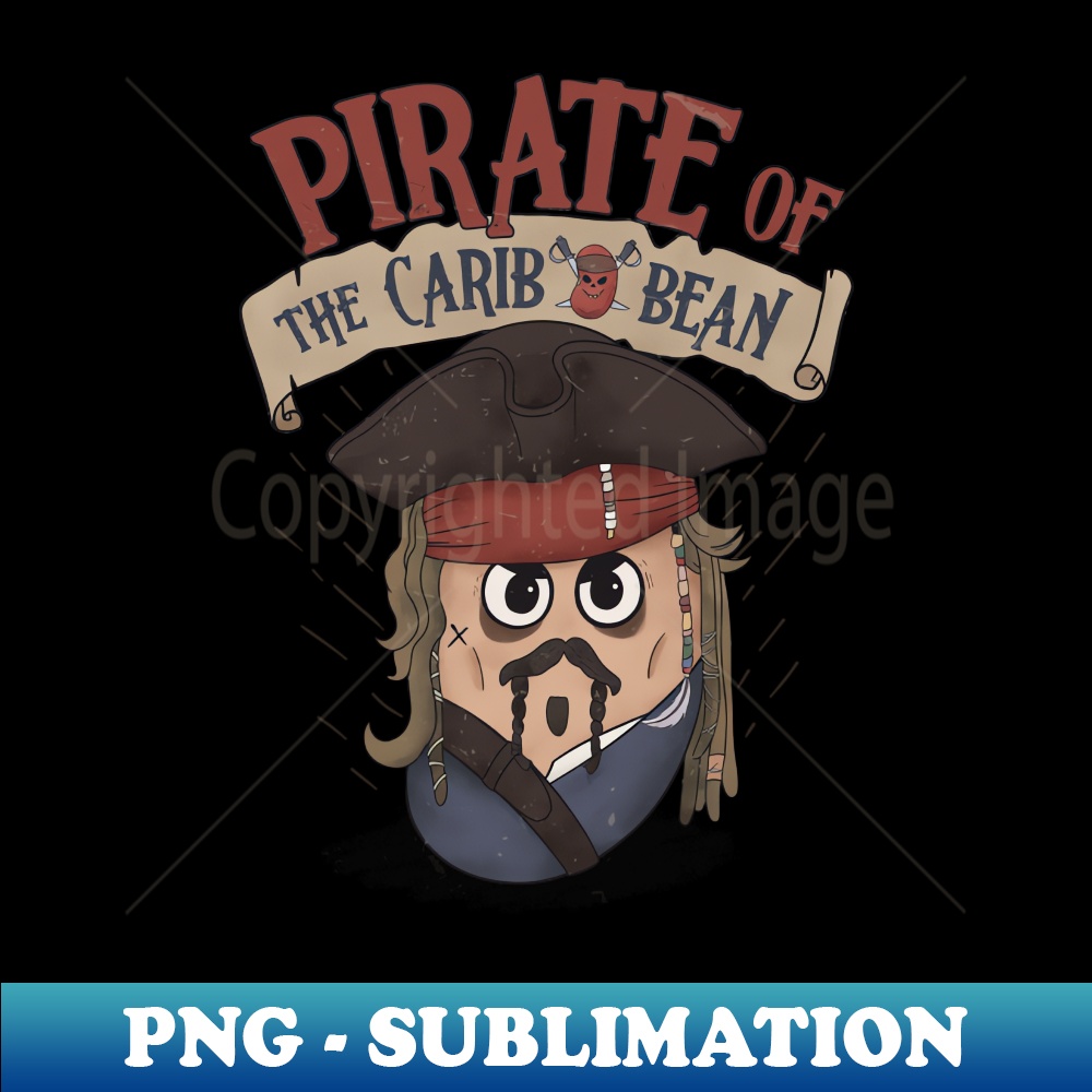 A Pirate Bean - Retro PNG Sublimation Digital Download - Bri - Inspire ...