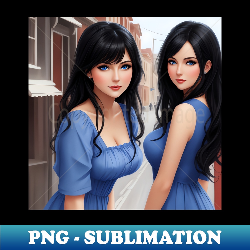 Inseparable Sisters - Modern Sublimation PNG File - Create w - Inspire ...