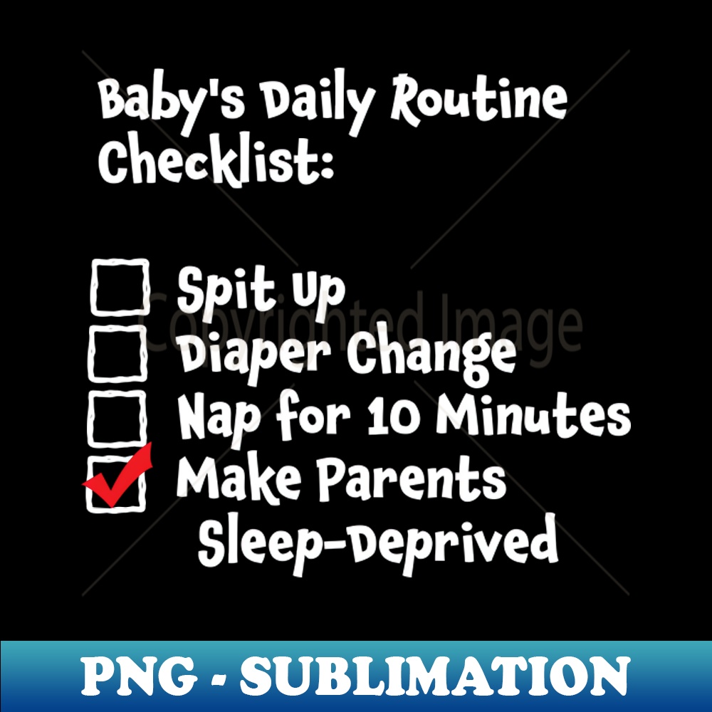 Babys Daily Routine Checklist White Font - PNG Transparent S - Inspire ...