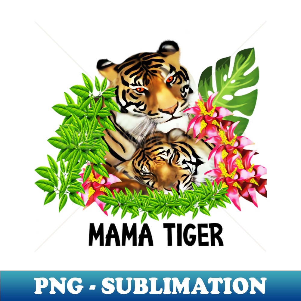 Tiger Mom with Cub Tropical Animal - PNG Transparent Sublima - Inspire ...
