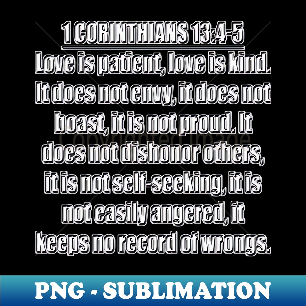 Bible Verse 1 Corinthians 134-5 NIV - Vintage Sublimation P | Inspire ...