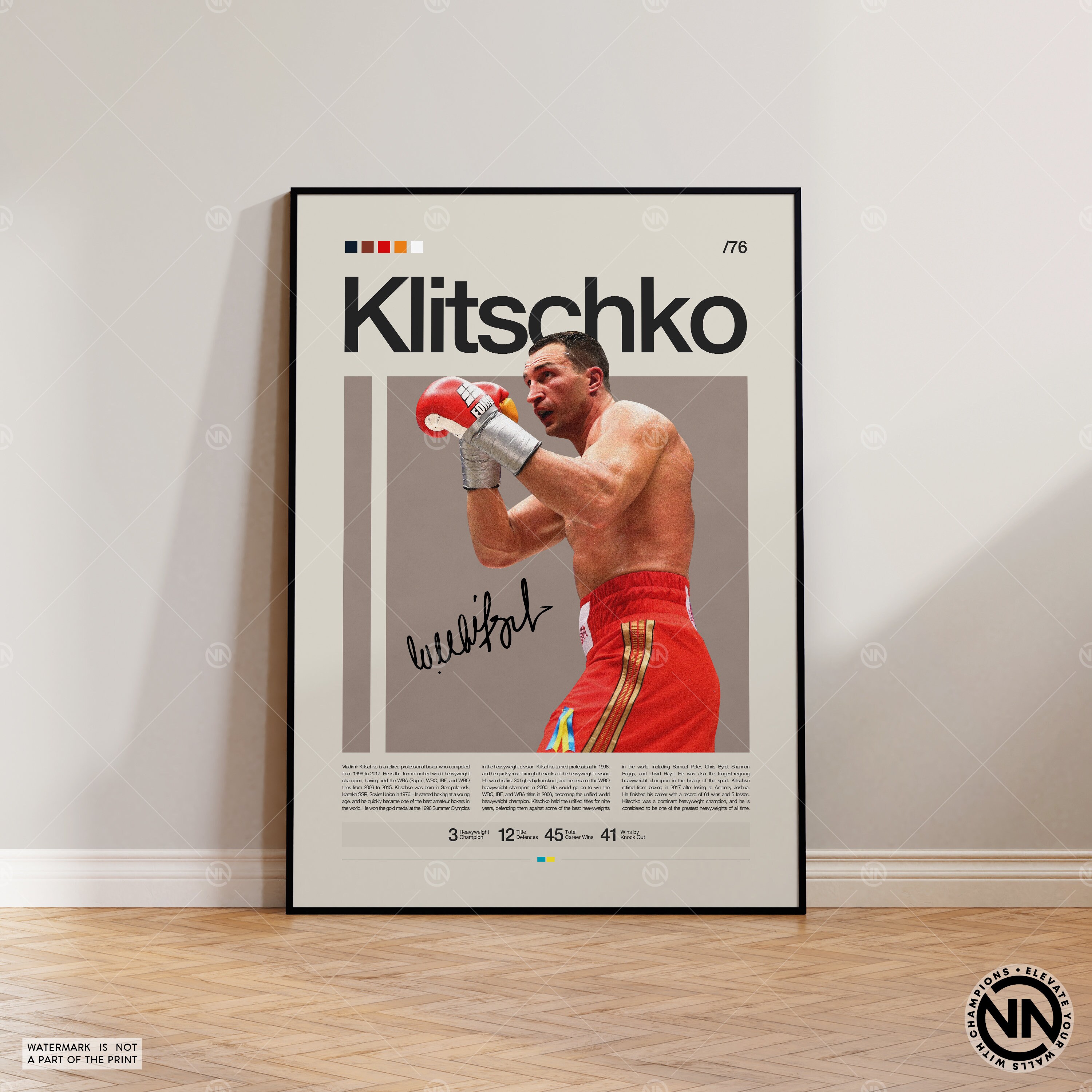 Wladimir Klitschko Poster, Boxing Poster, Sports Poster, Box - Inspire ...