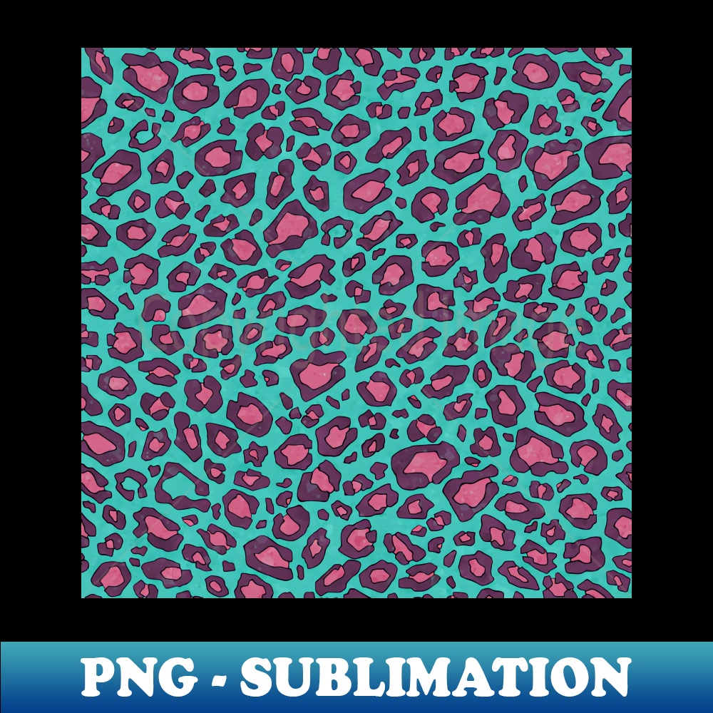 Blue and pink cheetah print pattern preppy aesthetic - High- | Inspire ...