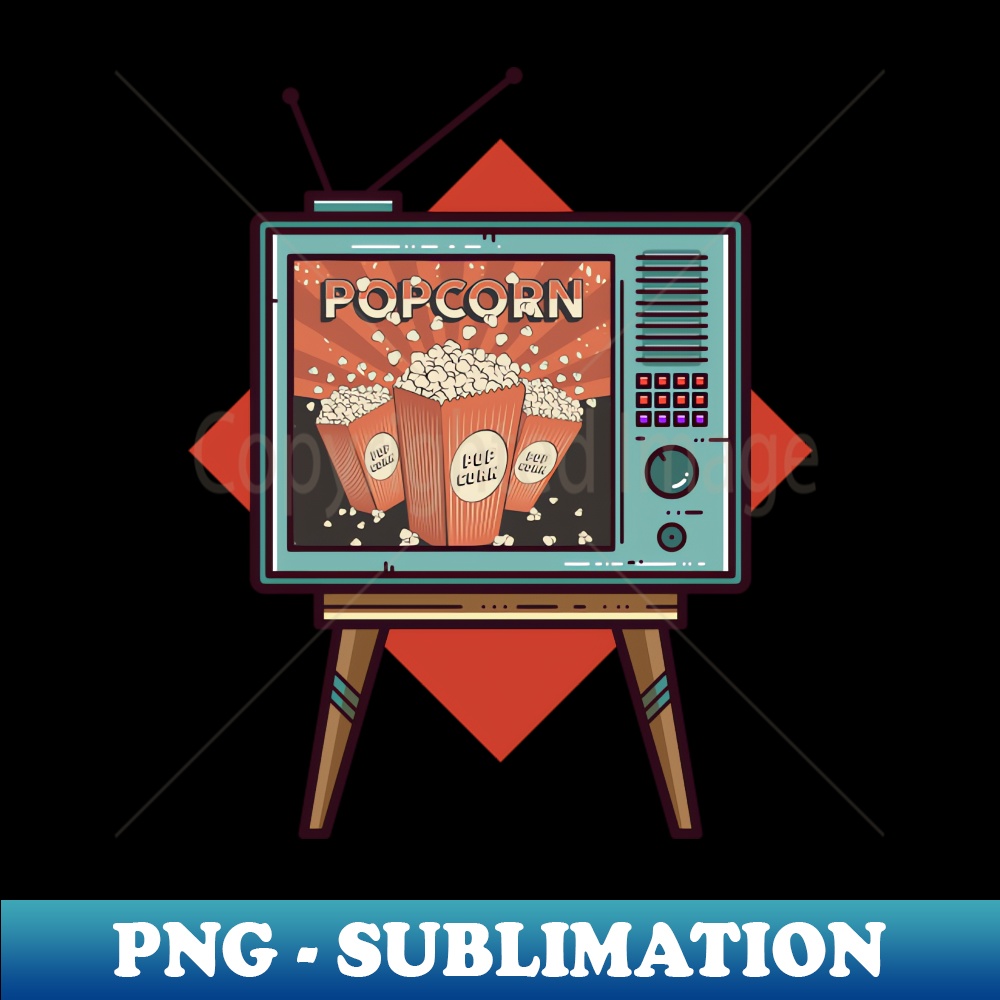 90s Tv Popcorn Advertisement - PNG Transparent Sublimation D | Inspire ...