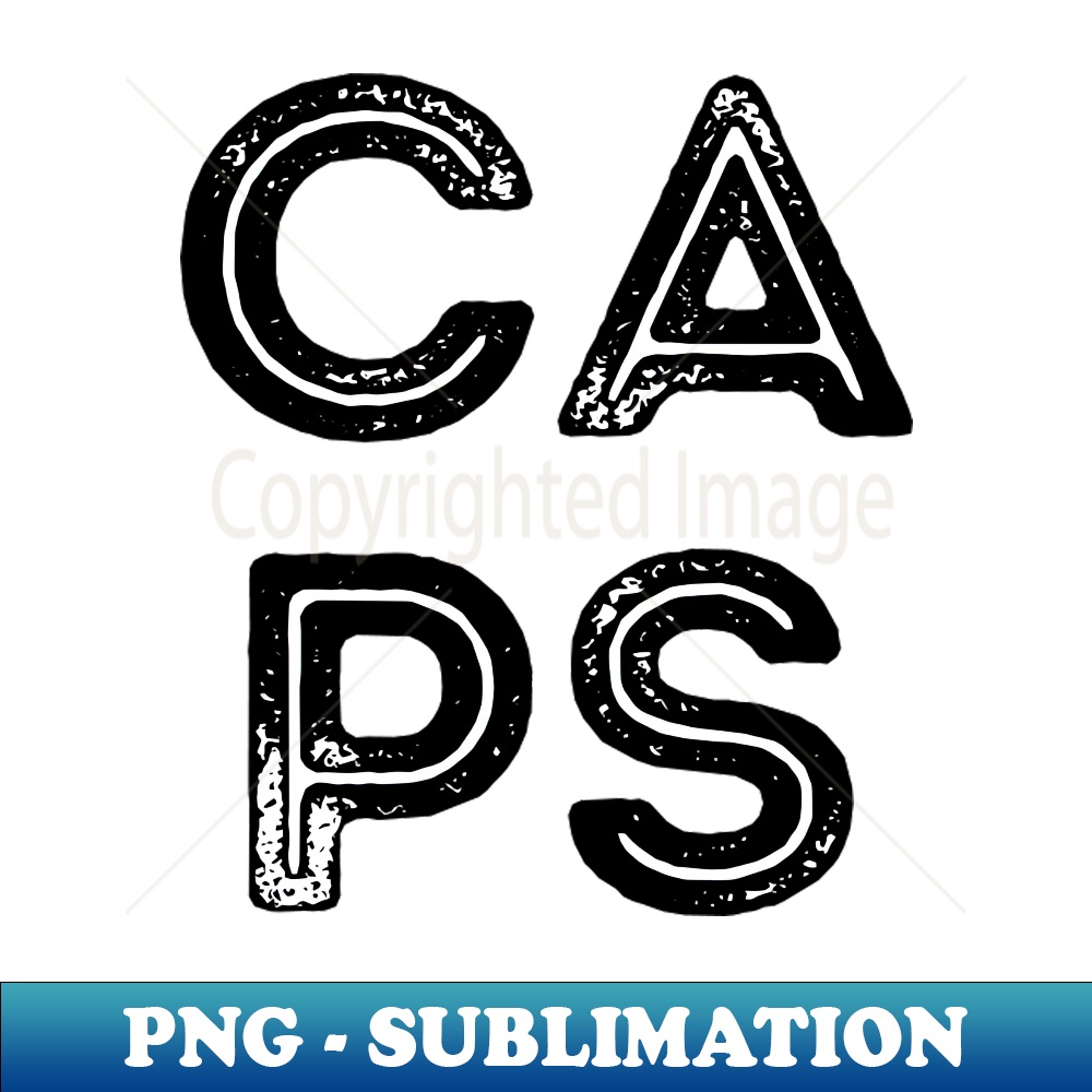 Black and White Rustic Retro Capital Letters Word CAPS - Hig | Inspire ...