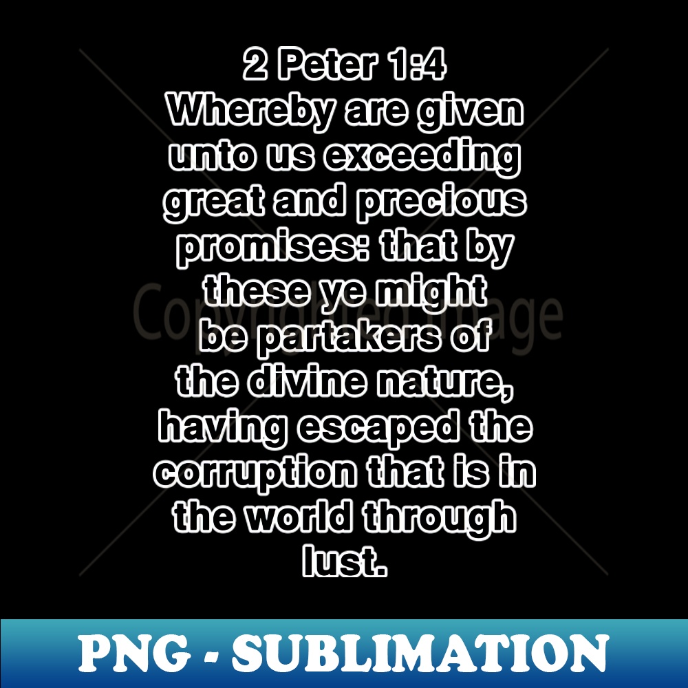 2 Peter 14 King James Version KJV Bible Verse Typography - | Inspire Uplift