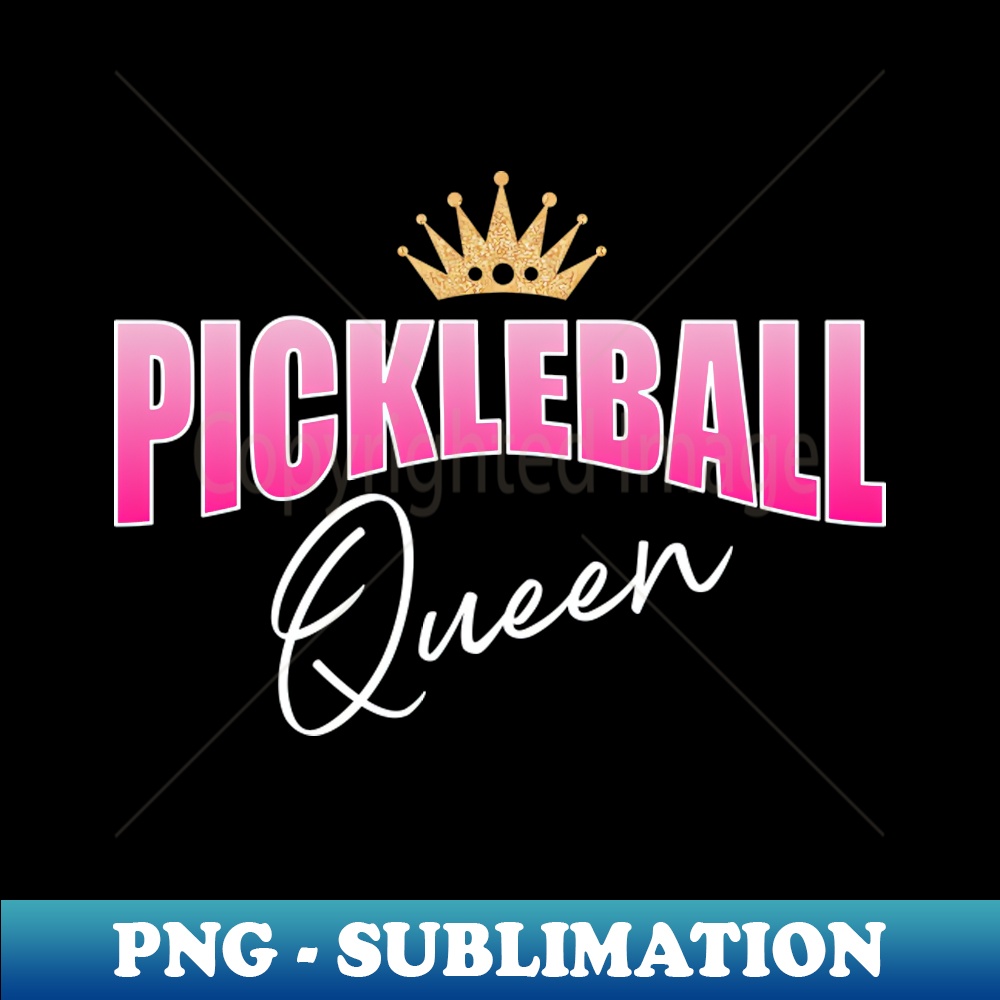 Pickleball Queen Pink And White With Gold Crown - Modern Sub | Inspire ...