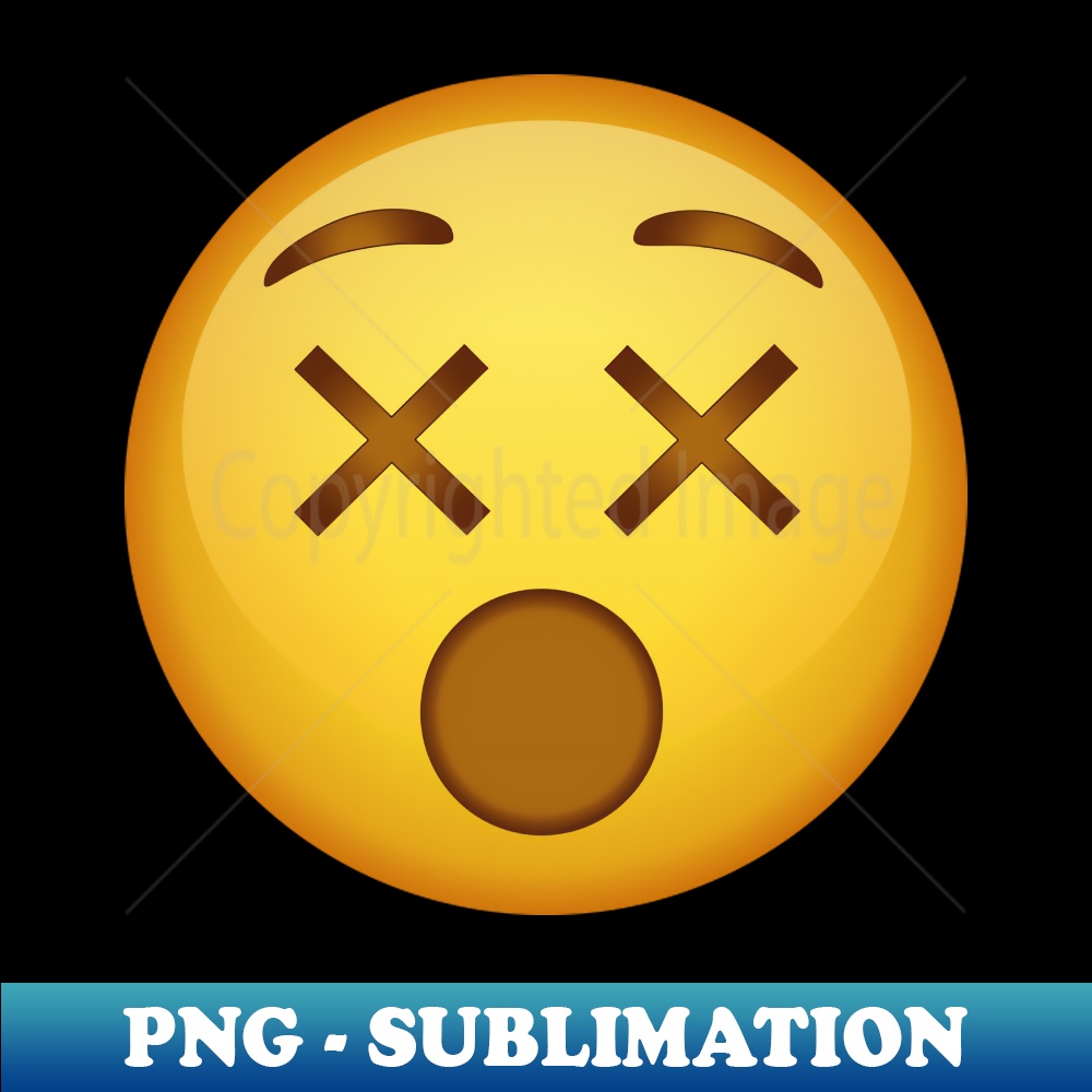 Face with crossed-out eyes - Dizzy Face - Trendy Sublimation | Inspire ...