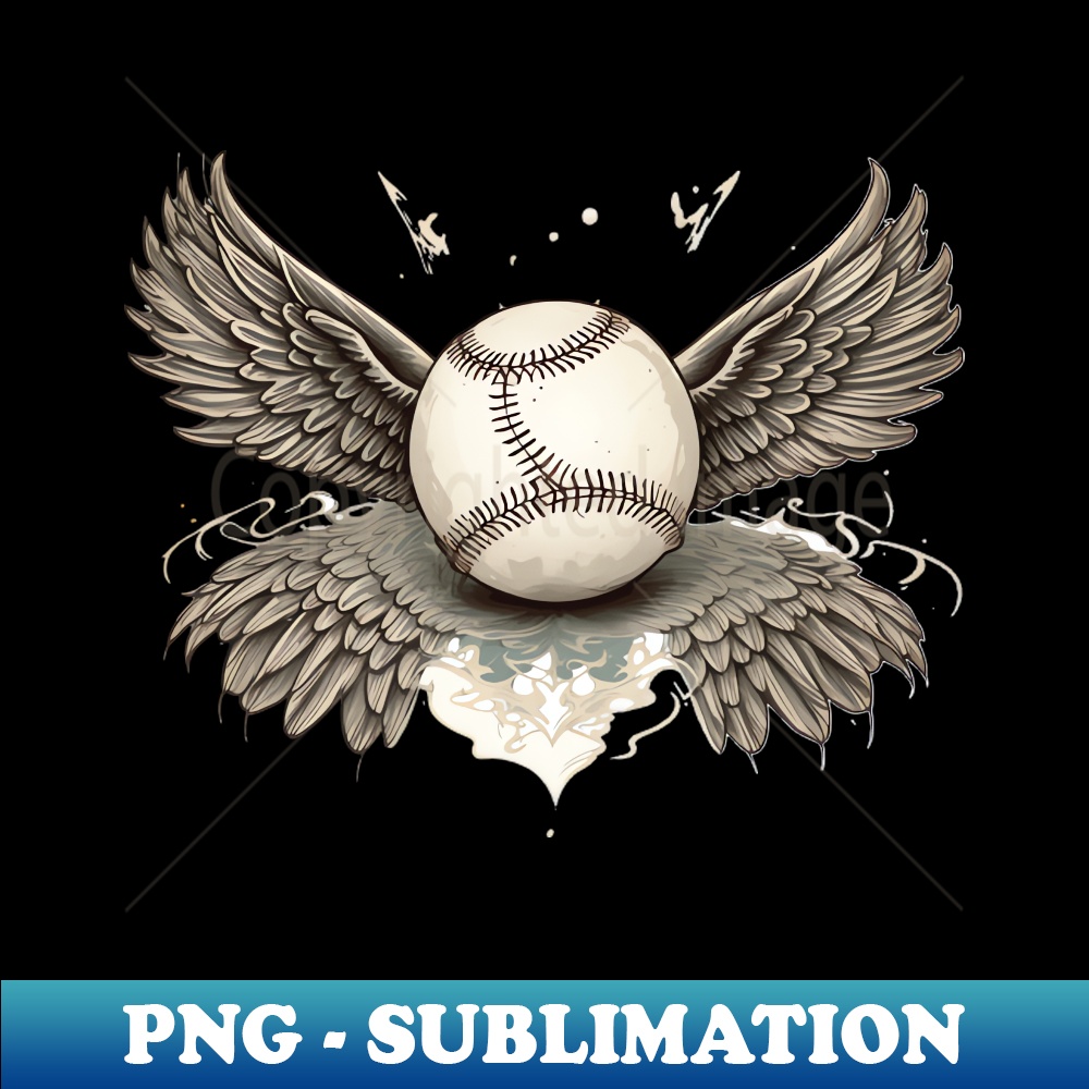 Angels Baseball With Wings - High-Resolution PNG Sublimation | Inspire ...