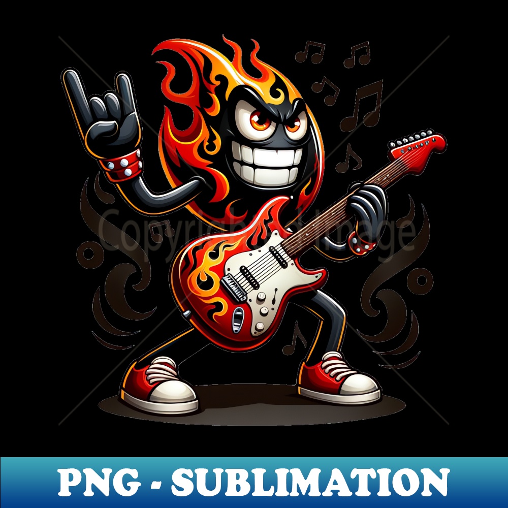 Rockstar Guitar Emoji- Musical Passion Unleashed - Unique Su | Inspire Uplift