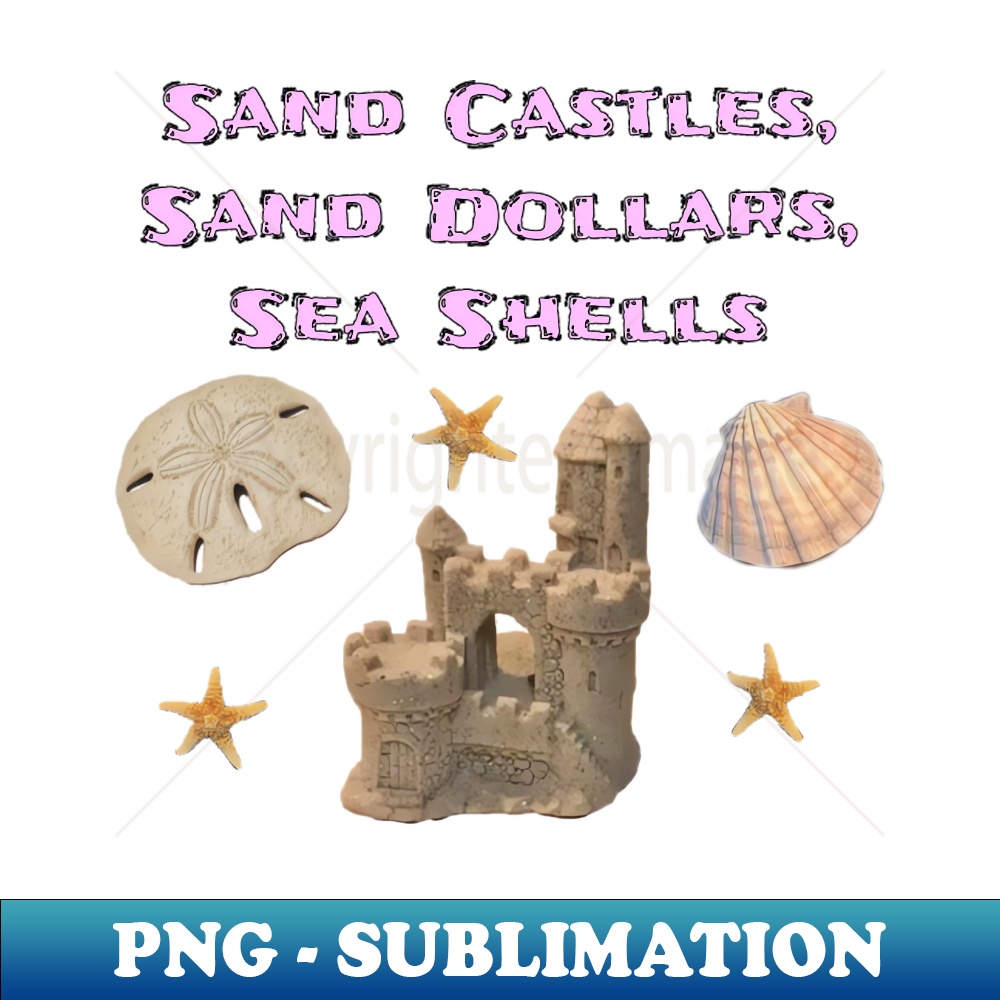 Beach Sand Castles Sand Dollars Sea Shells - Vintage Sublima | Inspire ...