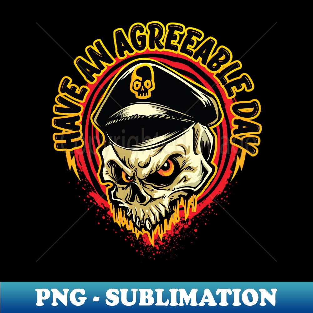 Have a agreeable Day - Biker-type Skulls Ominous Grin - Digi | Inspire ...