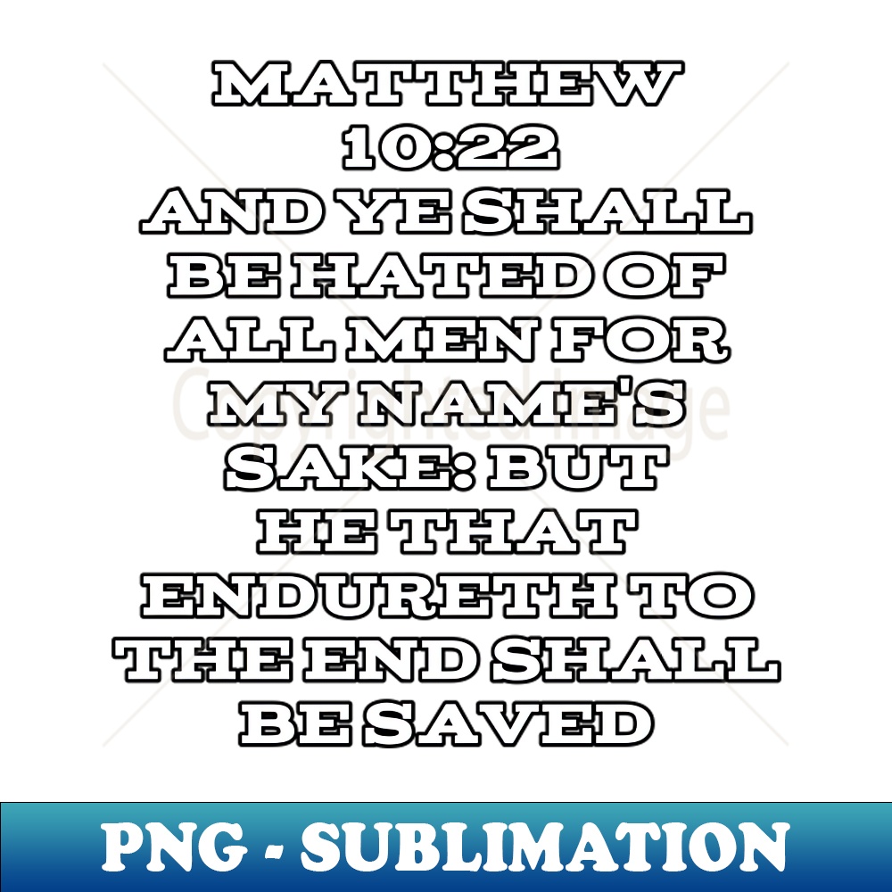 Matthew 1022 King James Version Kjv Bible Verse Typography Inspire