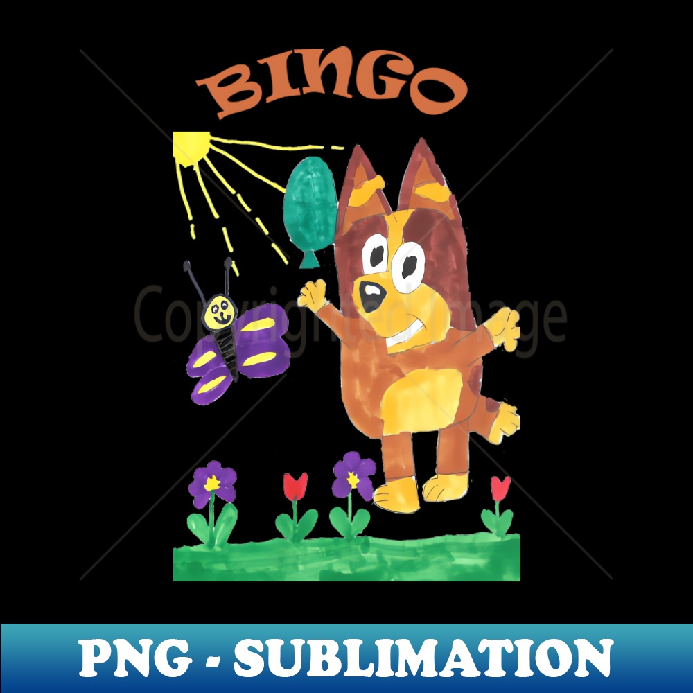 Bingo from Bluey Cartoon - Retro PNG Sublimation Digital Dow | Inspire ...