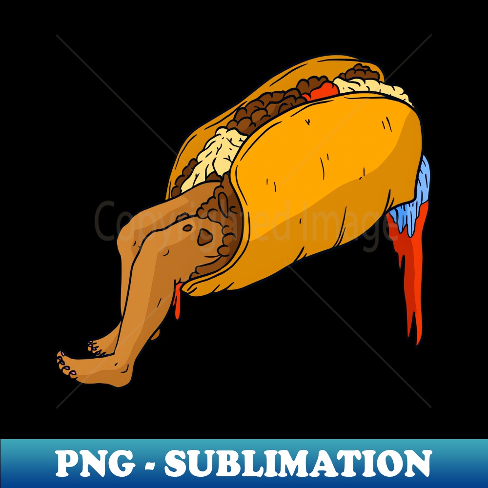 taco girl burrito with legs - Vintage Sublimation PNG Downlo | Inspire ...