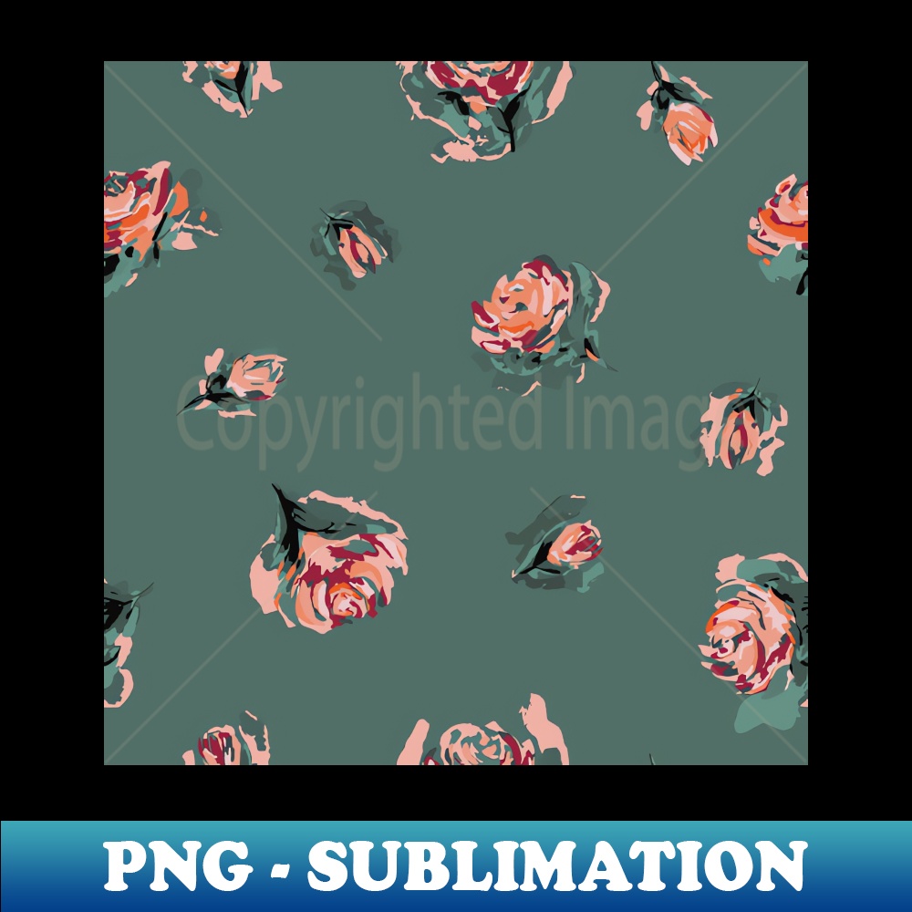 Orange and salmon roses over green - Signature Sublimation P | Inspire ...