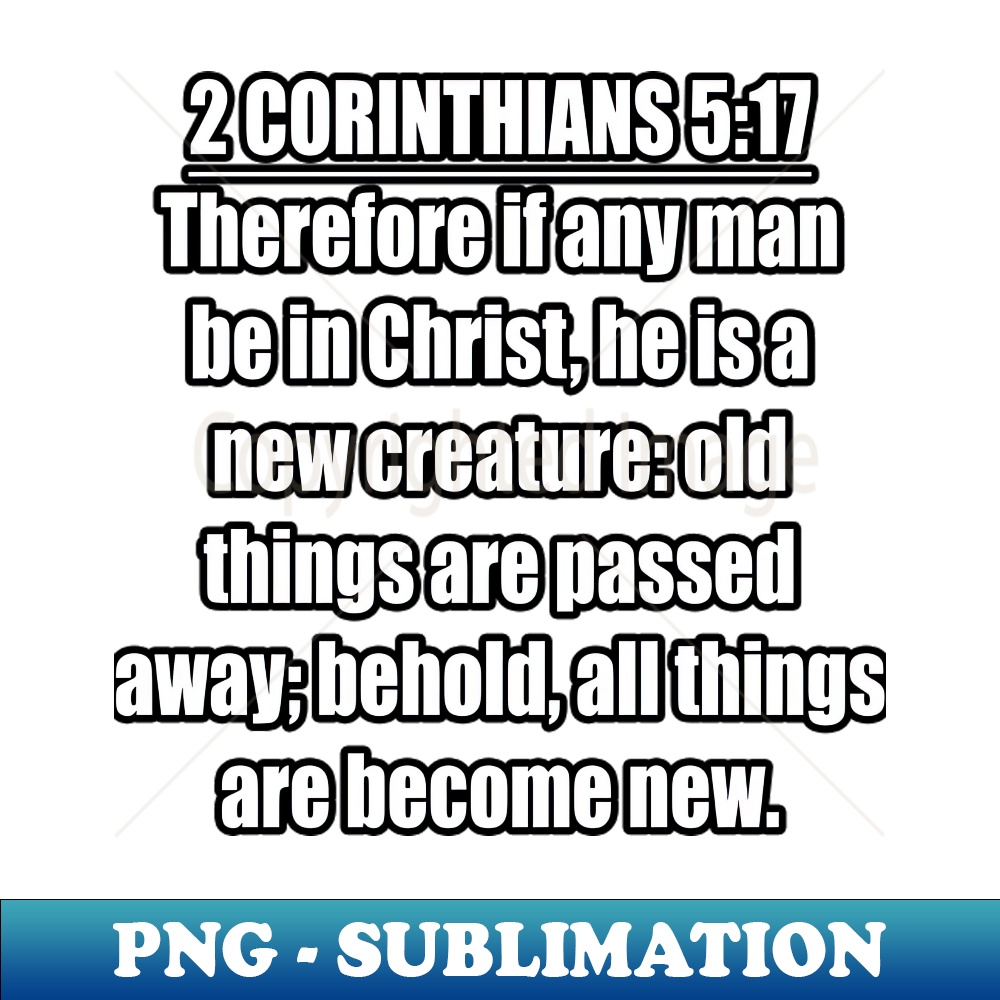 2 Corinthians 517 KJV - Aesthetic Sublimation Digital File - | Inspire ...