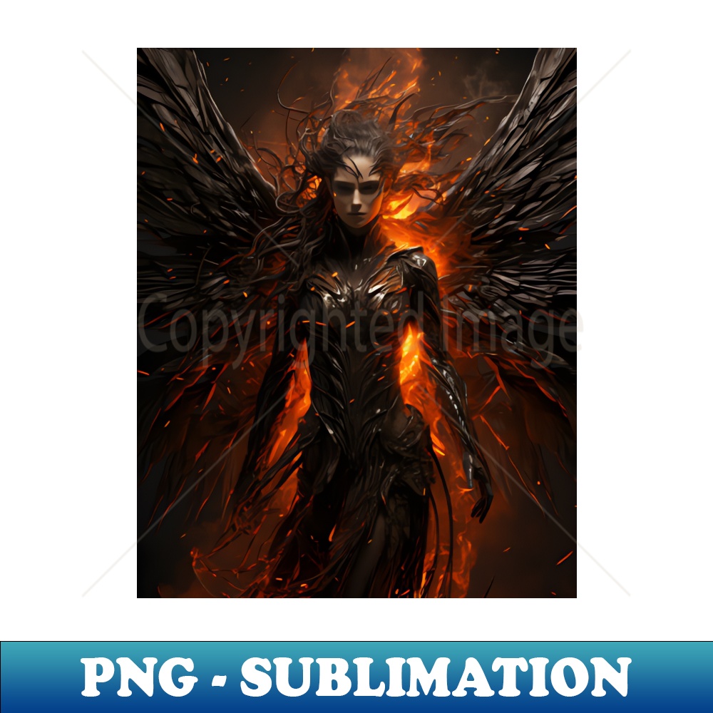 Fallen Angel Rising from the Flames - Instant Sublimation Di | Inspire ...