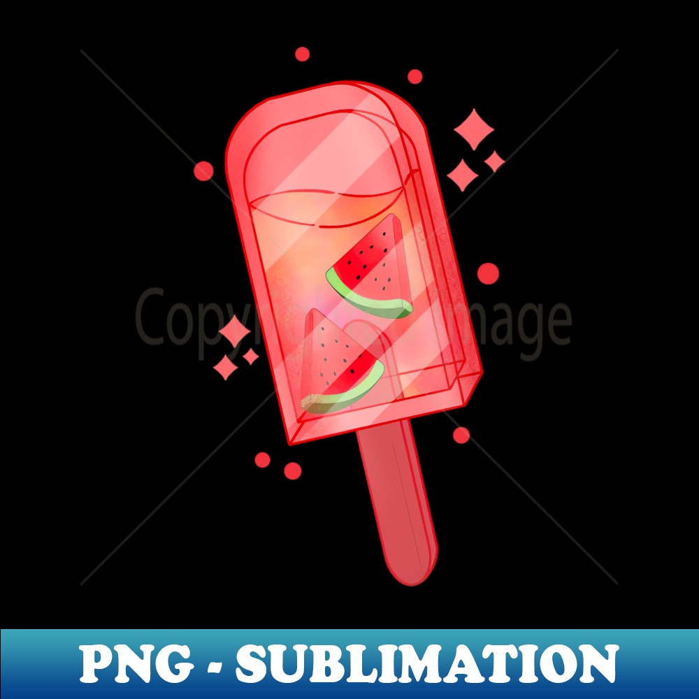 Watermelon Ice Pop - PNG Transparent Sublimation File - Spic | Inspire ...