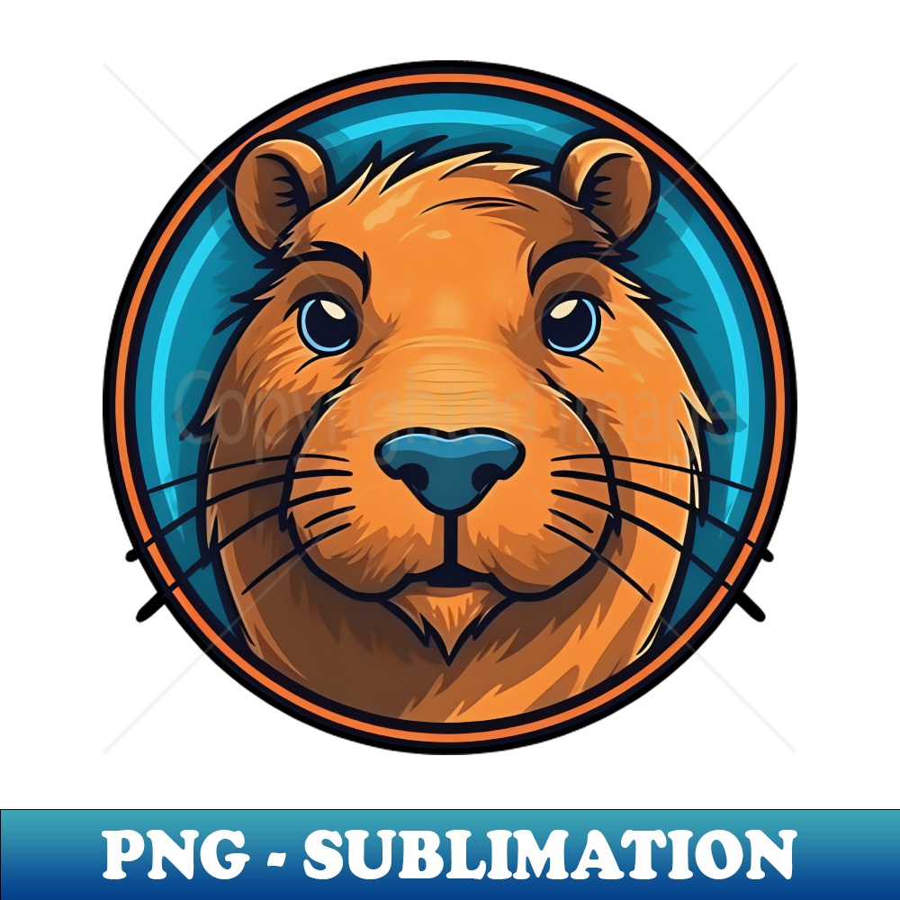 Capybara with blue eyes in circle - Signature Sublimation PN - Inspire ...