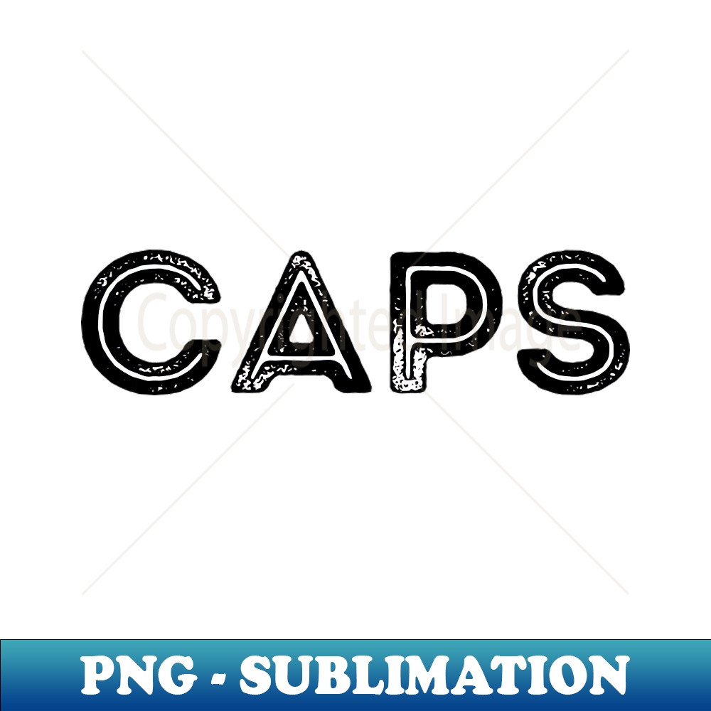 Black and White Rustic Retro Capital Letters Word CAPS - Tre - Inspire ...