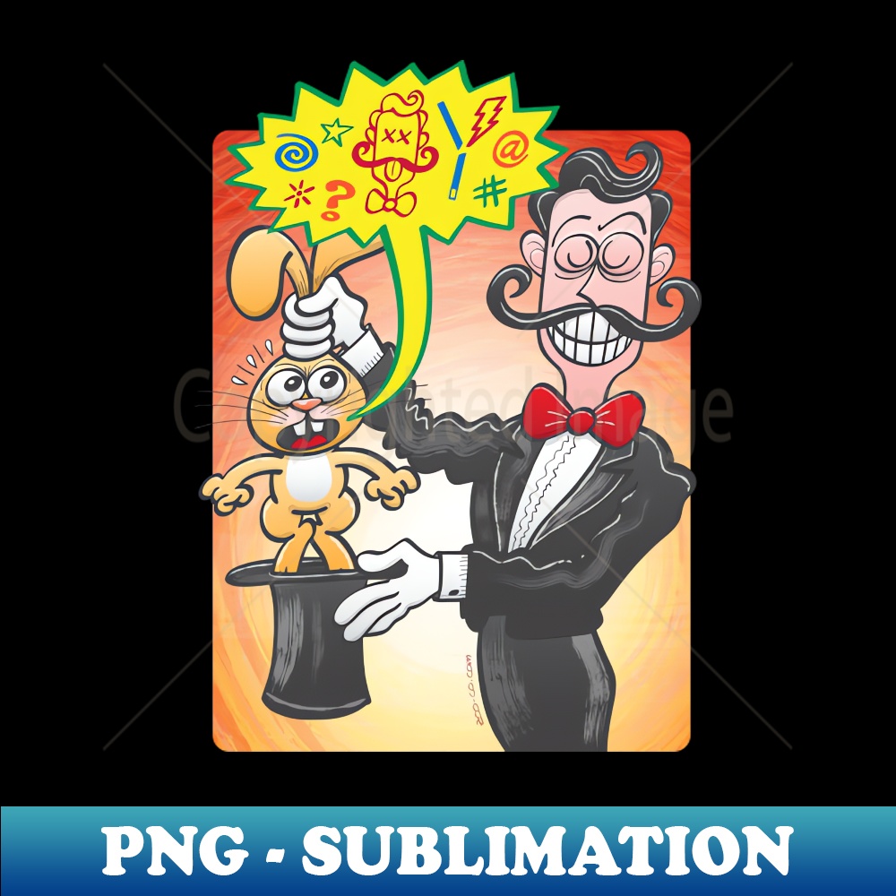 Mad rabbit cursing the magician - PNG Sublimation Digital Do - Inspire ...