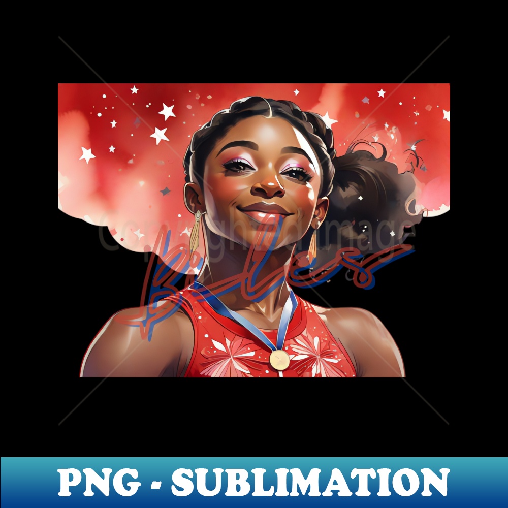 simone biles - Red - High-Resolution PNG Sublimation File - | Inspire ...