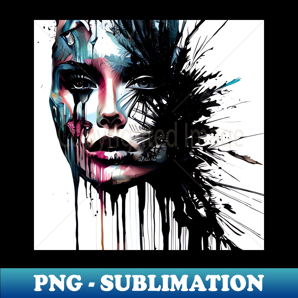 Woman paint drip effect - Artistic Sublimation Digital File | Inspire Uplift