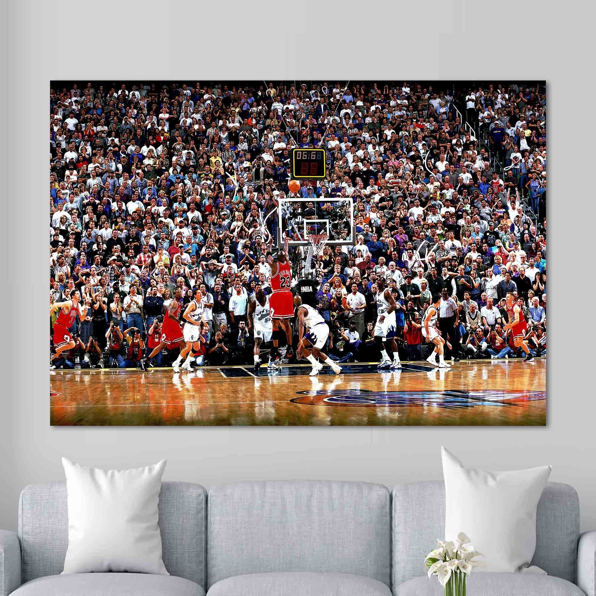 Michael Jordan Last Shot Canvas , Michael Jordan Signature C - Inspire ...