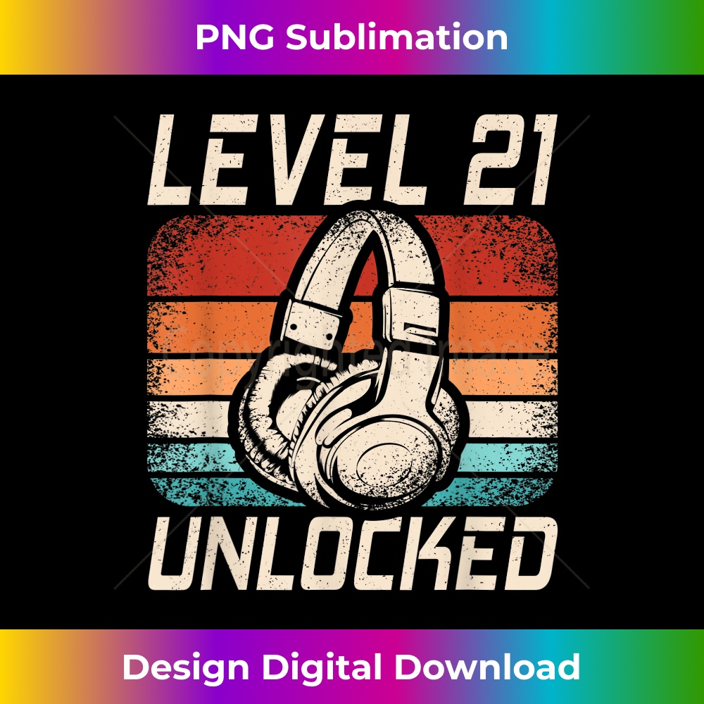 Level 21 Unlocked Gaming 21 Years Old 21st Birthday G - Edgy - Inspire ...