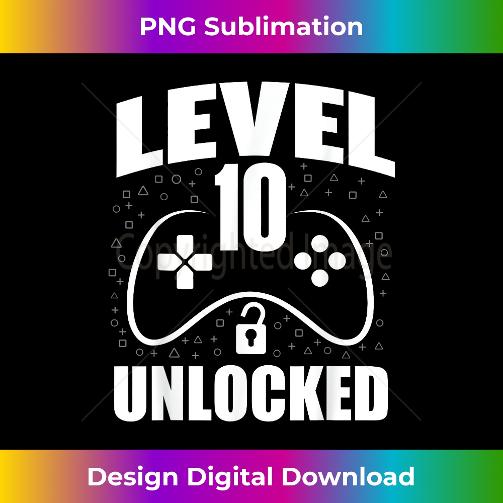 10th Birthday Gaming Gamer 10 Years Old - Futuristic PNG Sub | Inspire ...