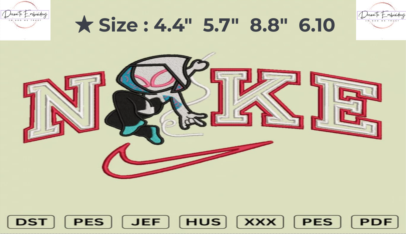 Nike Spider Gwen Embroidery design V3 | Inspire Uplift