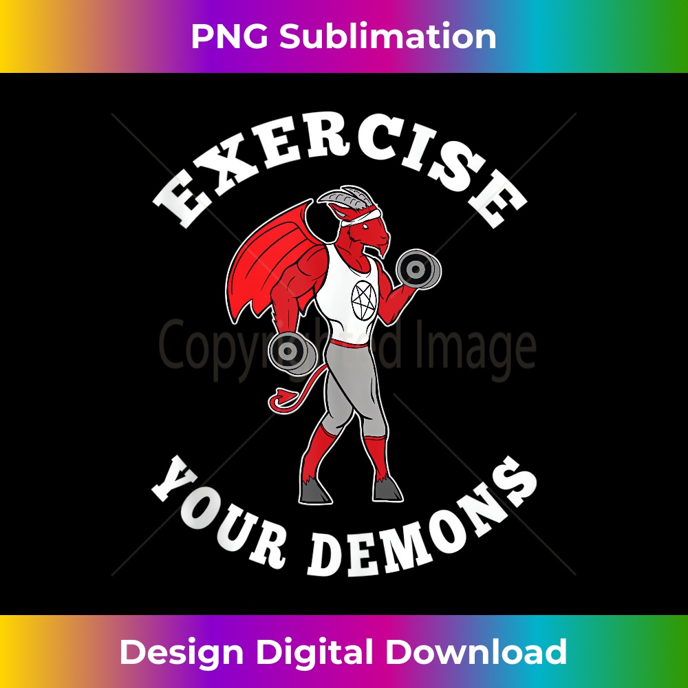 Exercise Your Demons Satanic Baphomet Satan Occult Gift Tank - Inspire ...