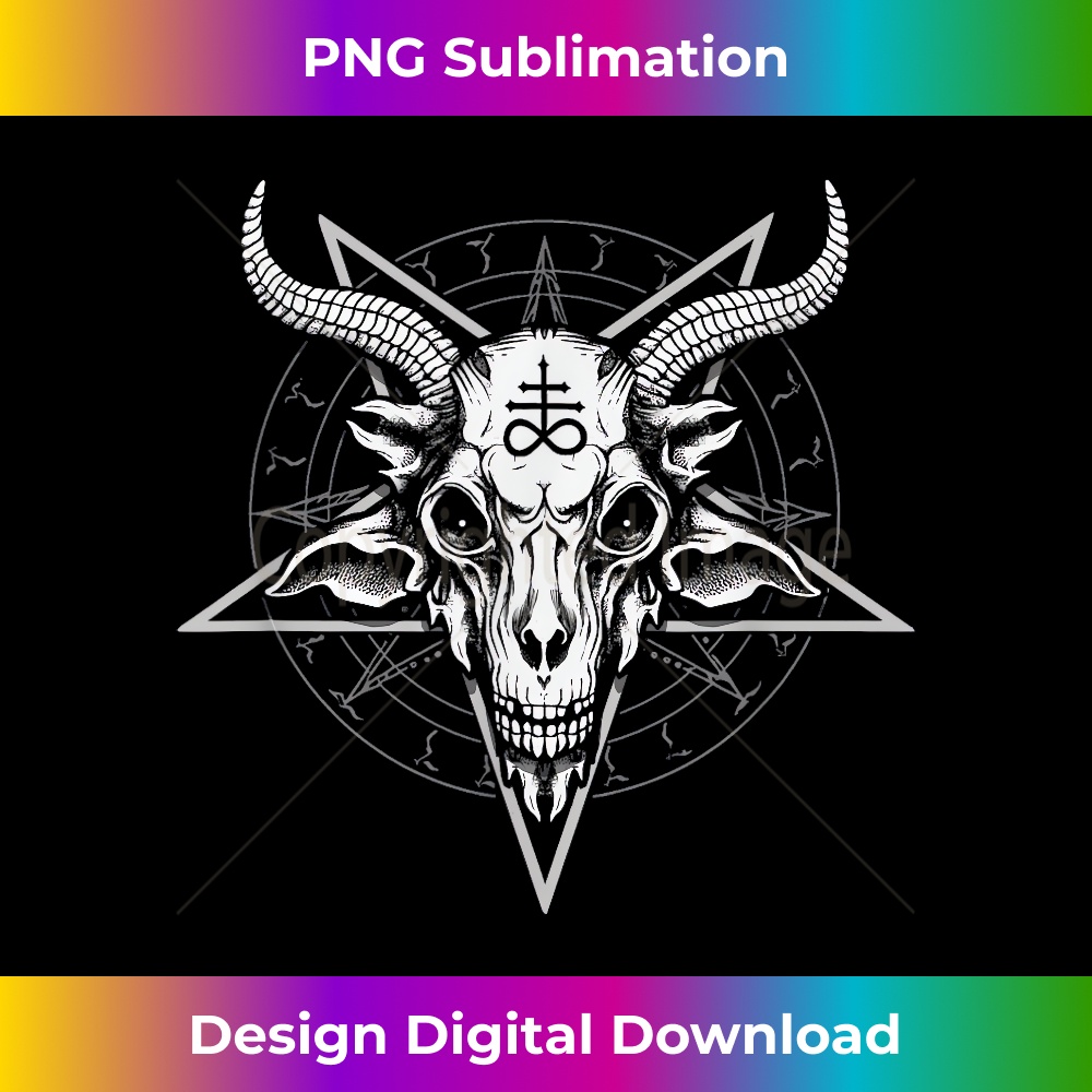 Satanic Pentagram Occult Baphomet Goat Skull Leviathan C - T | Inspire ...