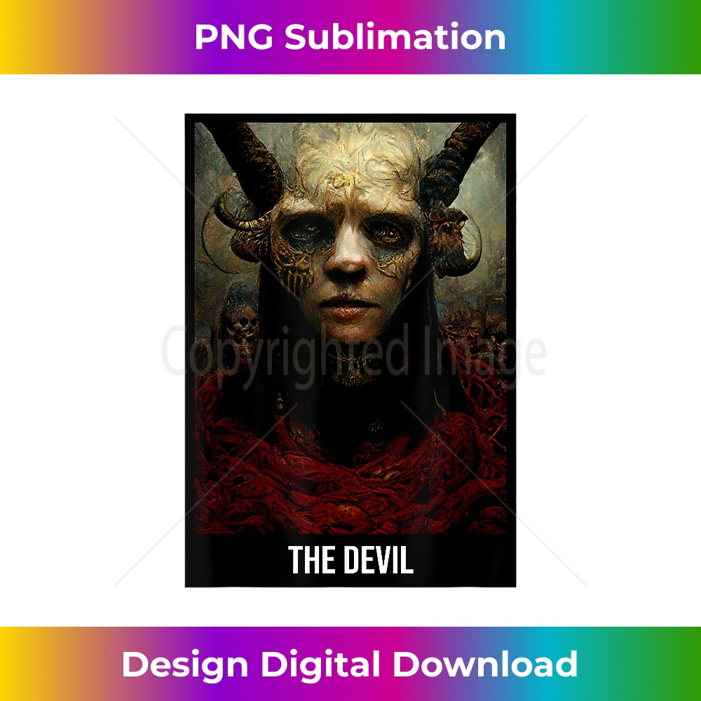 The Devil Tarot Card Satanic Goth Occu - Edgy Sublimation Di | Inspire ...