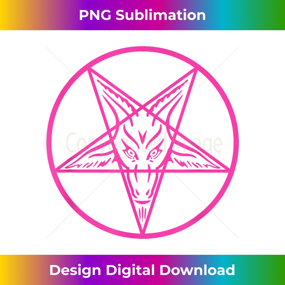 Pink Satanic Pentagram Goat Head Devil Satan 666 Baph - Clas | Inspire ...