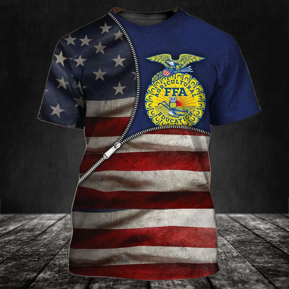 Customizable National FFA AOP 3D T-Shirt Personalized Name & - Inspire ...