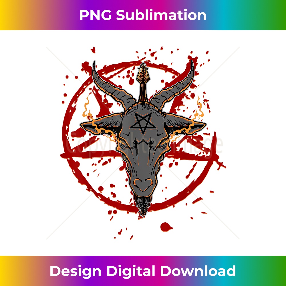 Baphomet Satanic Pentagram Sata - Edgy Sublimation Digital F | Inspire ...