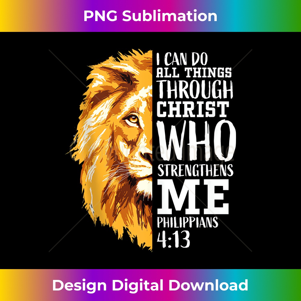 Philippians 413 Christian Verse Gifts Men Religious Lion Tan | Inspire ...