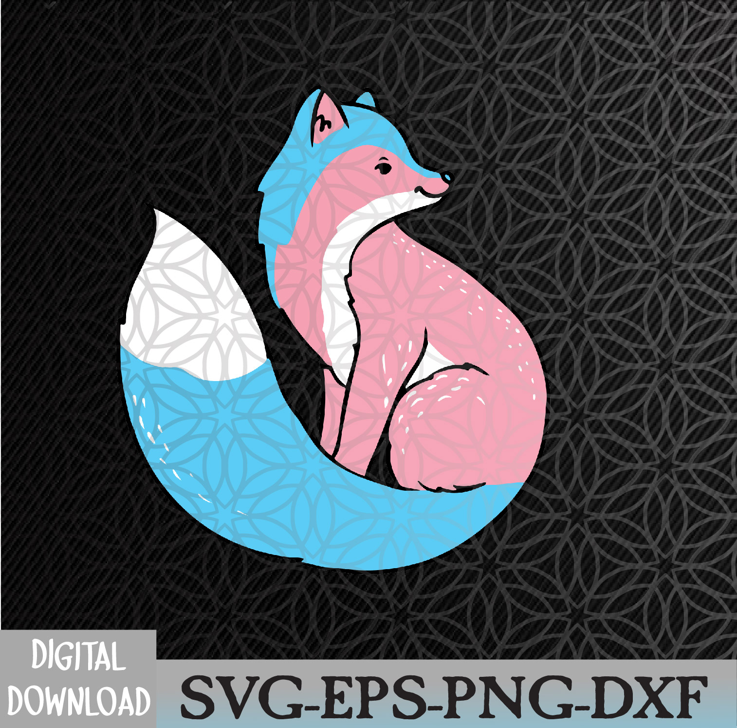 Trans Pride Fox Transgender Svg, Eps, Png, Dxf, Digital Down | Inspire ...