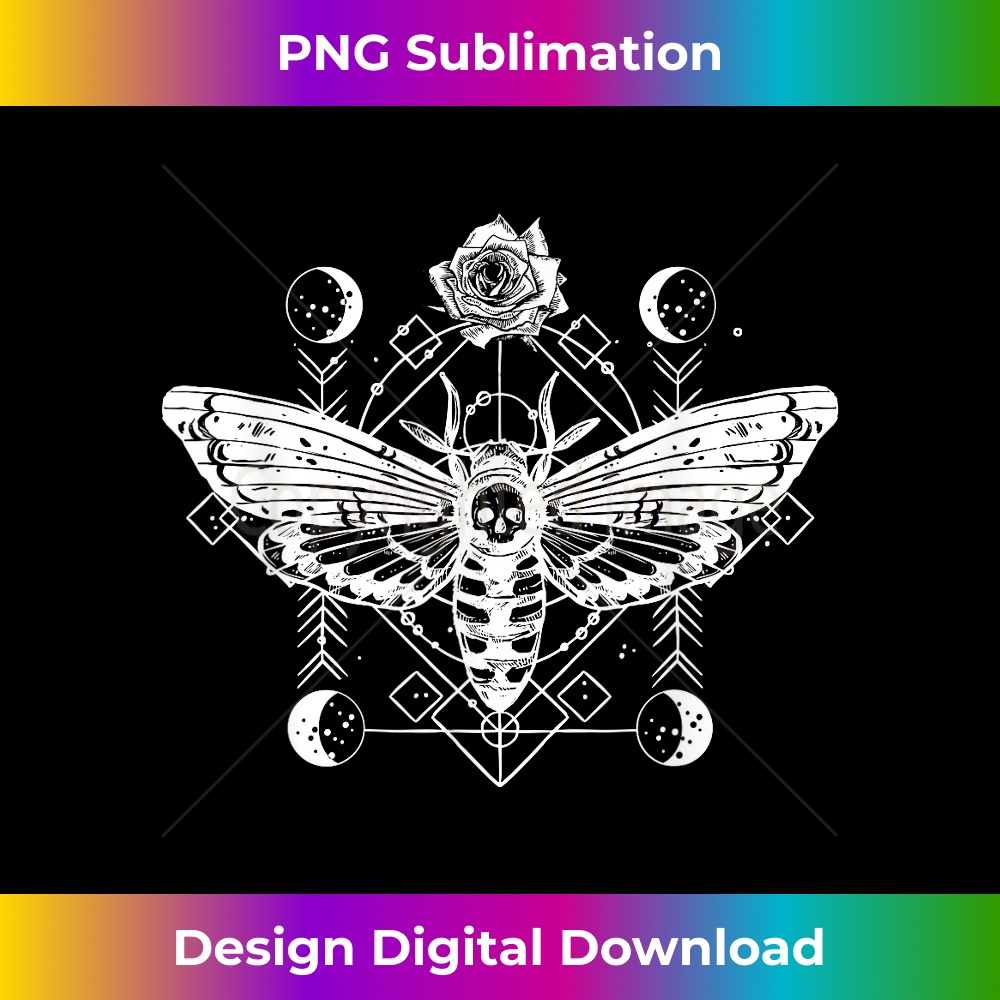 Moon Phases Moth Occult Rose Witchcraft Magic Goth - Eco-Fri - Inspire ...