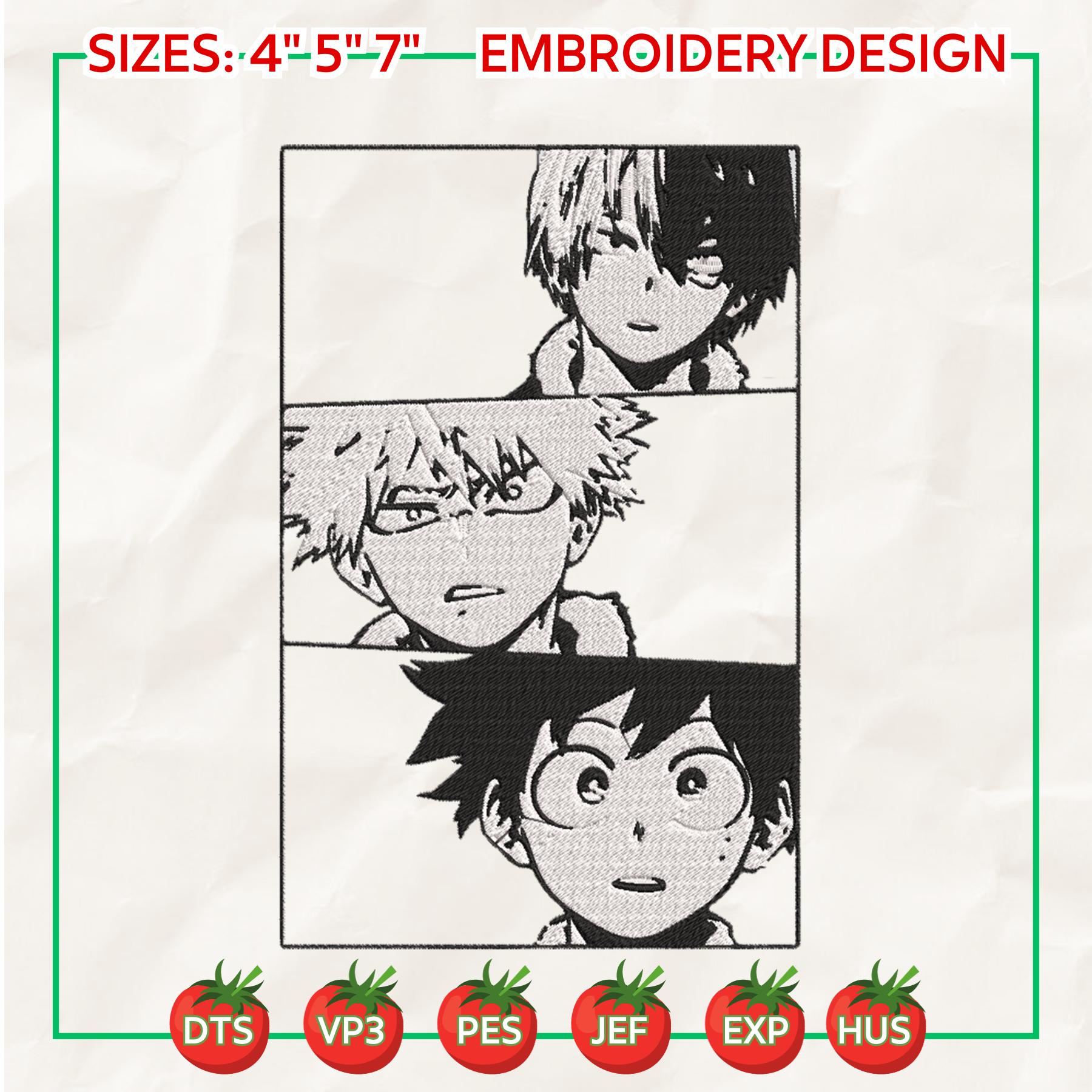 Hero Anime Embroidery, Academy Anime FIles, Hero Anime Embro | Inspire ...