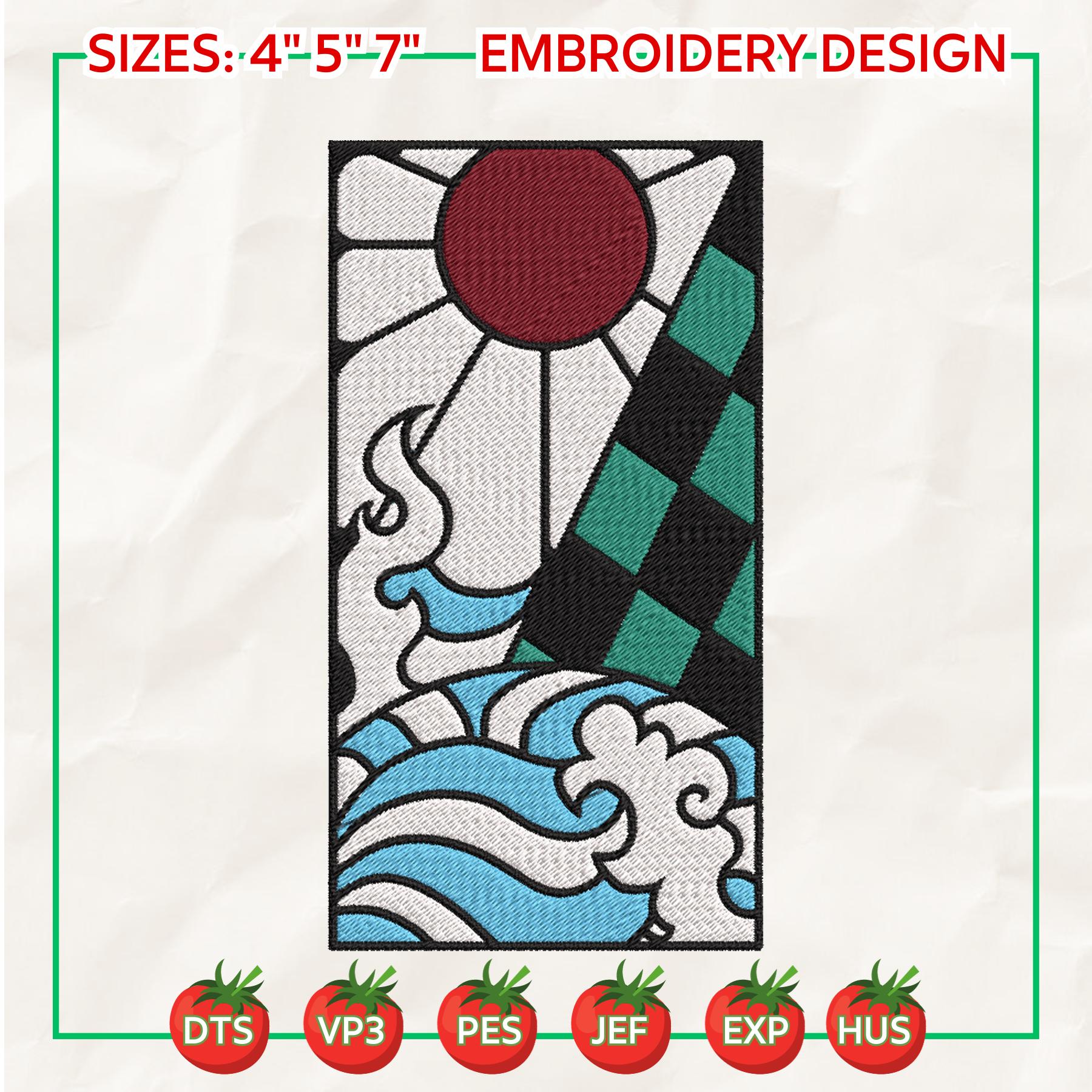 Demon Slayer Embroidery, Anime Embroidery, Logo Demon Slayer | Inspire ...