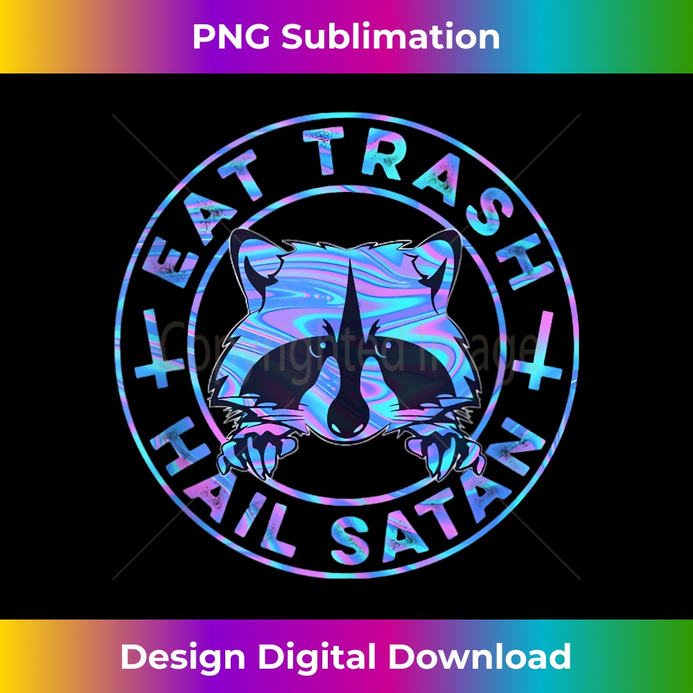 Animal Eat trash Hail Satan Trippy Hippie Cute Raccoon Tank | Inspire ...