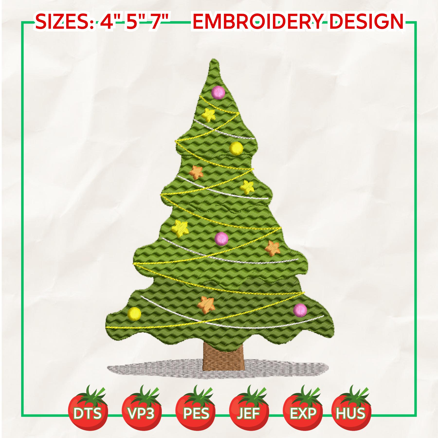 Christmas Tree Embroidery Designs, Christmas Embroidery Desi | Inspire ...